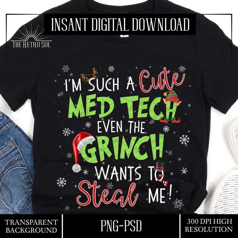 The Grinch Med Tech - Etsy