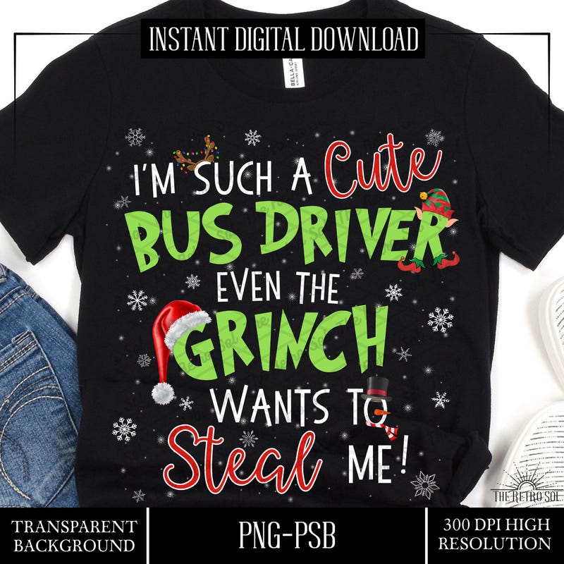School Bus Christmas Grinch - Etsy