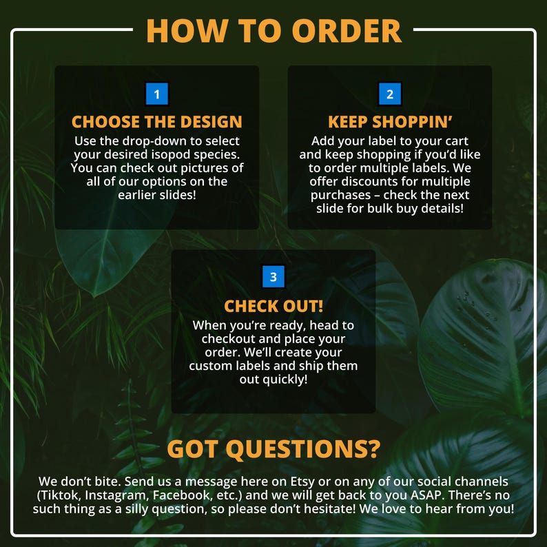 Isopod Bin Labels – Laminated Species Labels for Isopod Colonies - Etsy