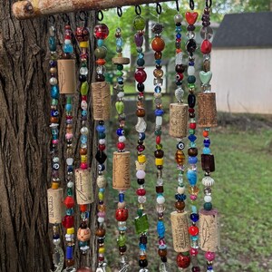 Wine Cork Wind Chime Rustic Patio Boho Outdoor Decor - Etsy
