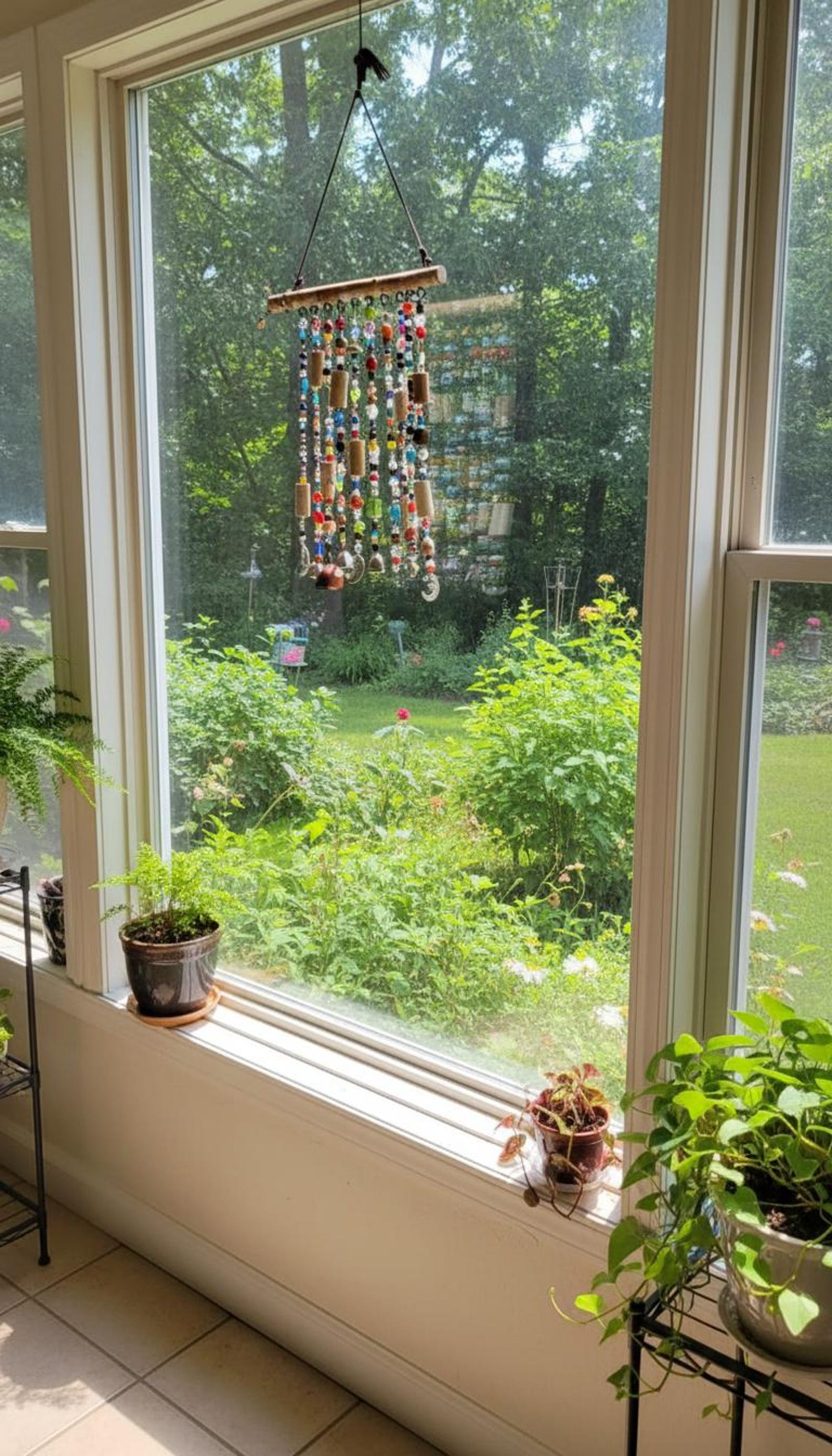 Wine Cork Wind Chime Rustic Patio Boho Outdoor Decor - Etsy