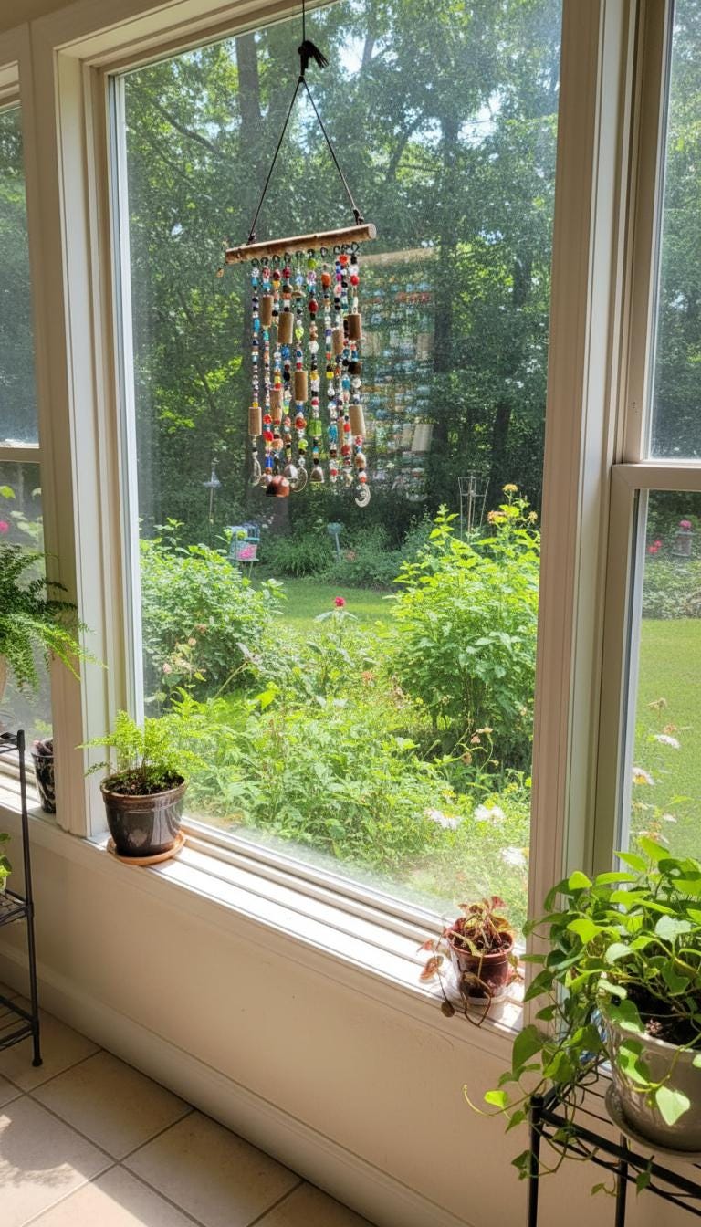 Wine Cork Wind Chime Rustic Patio Boho Outdoor Decor - Etsy