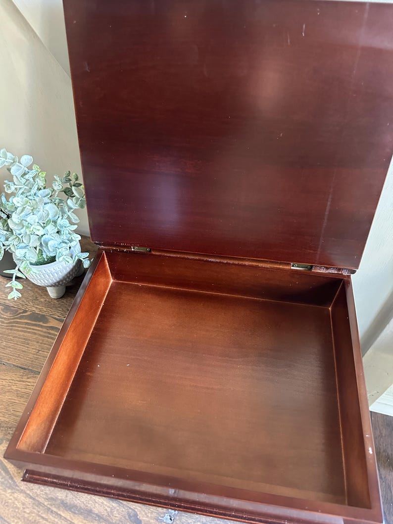 Vintage MCM the Bombay Company Mahogany Large Keepsake Box - Etsy