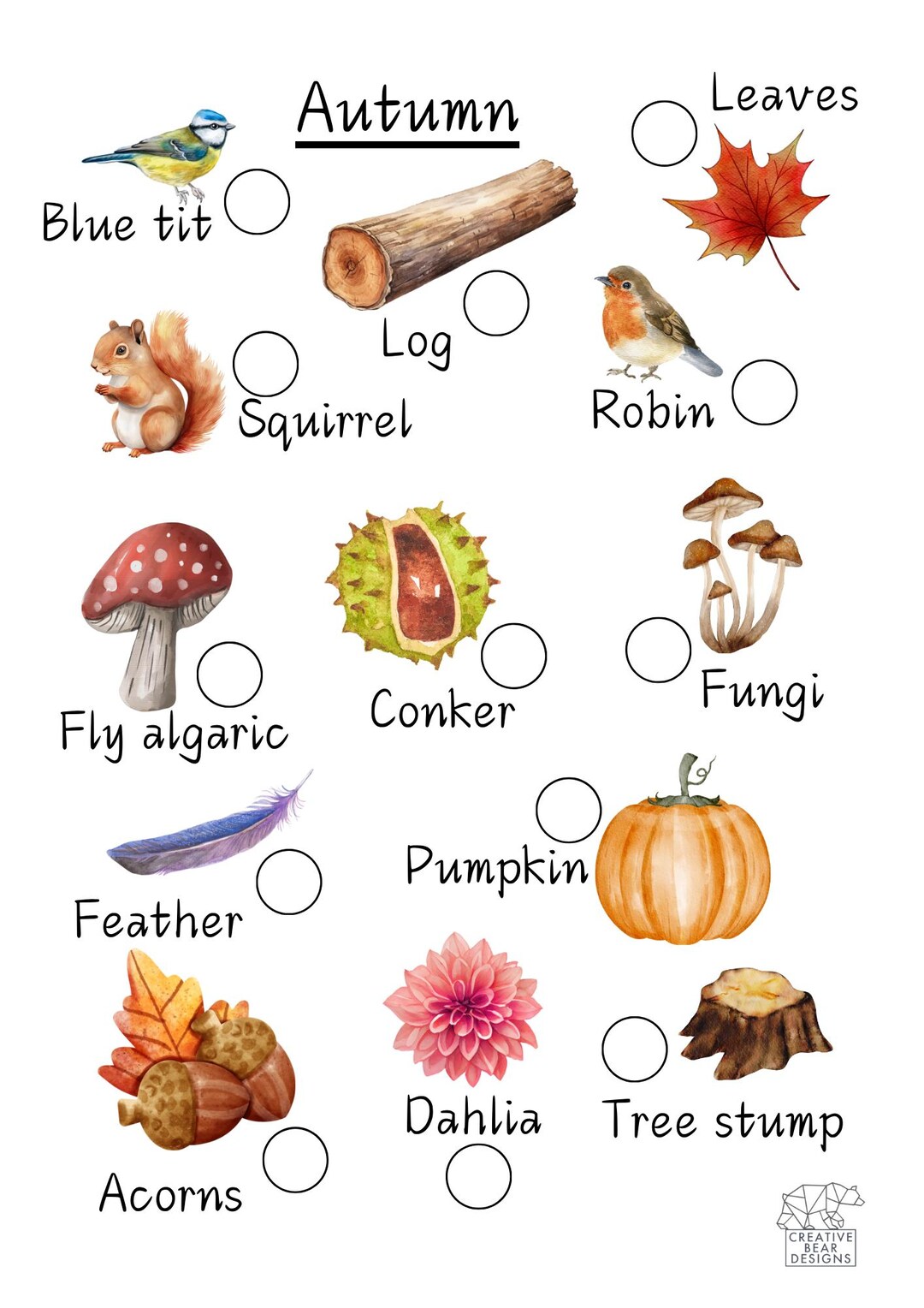 5 Digital I-spy Charts for Children | Seasons | Farm - Etsy