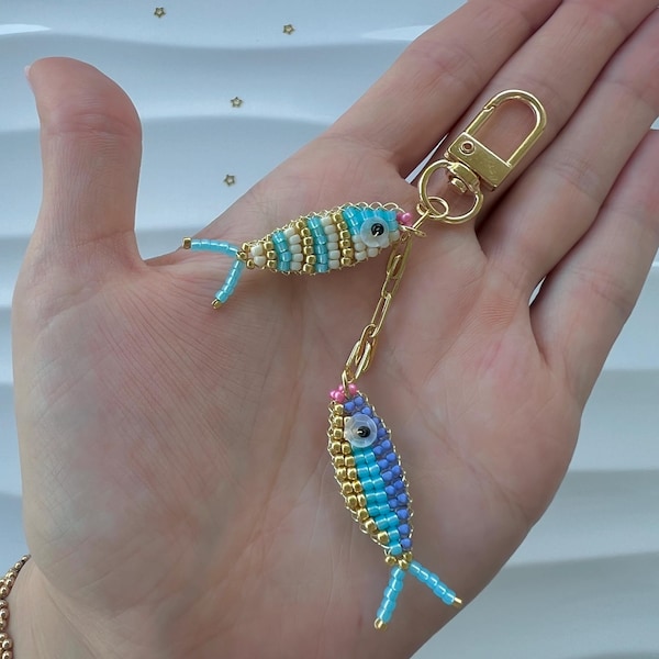 Beaded Animal Keychain - Etsy