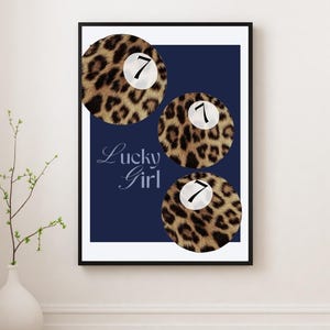 Cheetah Print 8 Ball Poster: Lucky Girl Dorm Art (digital Download) - Etsy