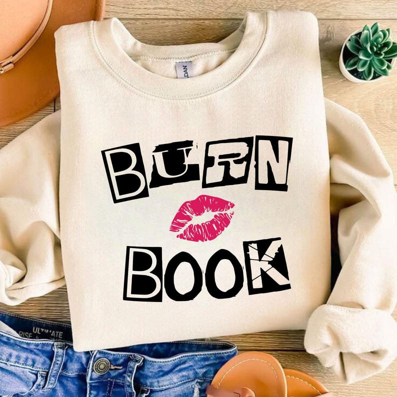 Burn Book Letters SVG PNG, Burn Book Font Canva, Burn Book Logo, Burn ...