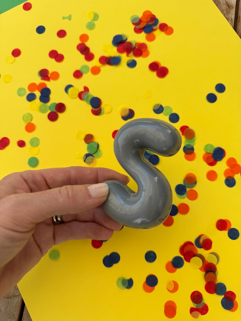 Shiny Personalized 3D Bubble Letters in Ceramic Style | Custom ...