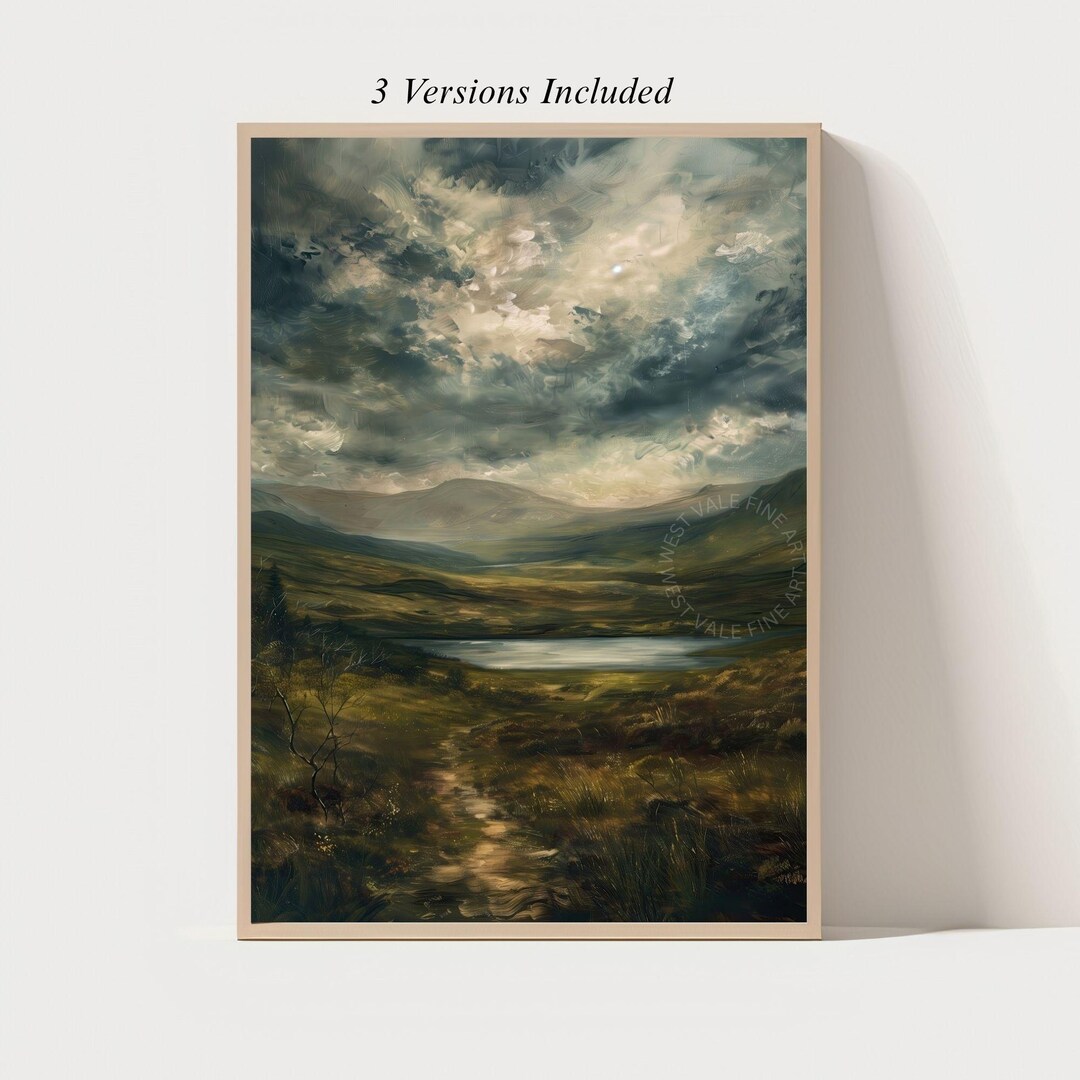Scottish Highlands Storm. Dramatic Oil Painting Digital Download ...