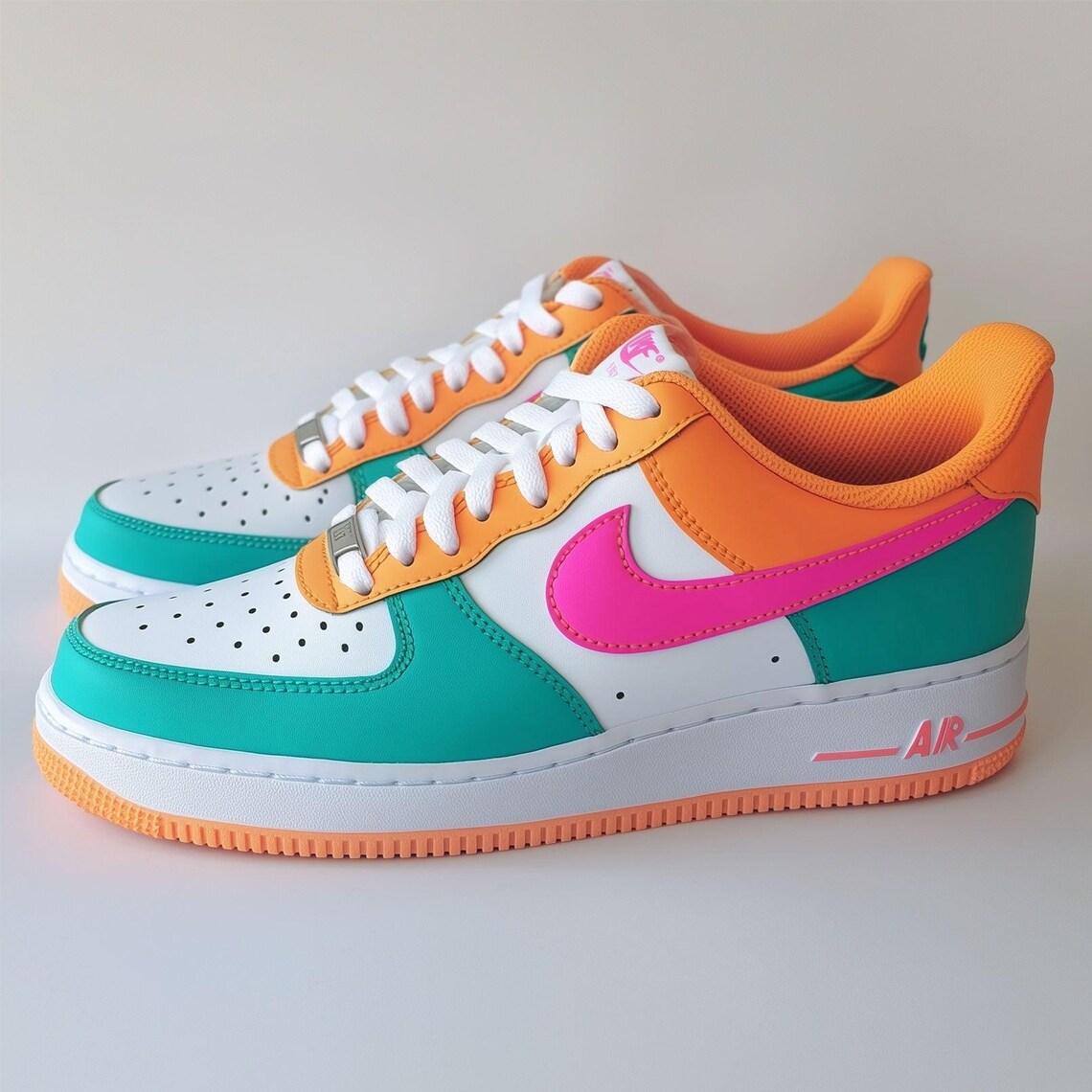 Nike Air Force 1 Custom Sneakers | Beach Crush II - Etsy