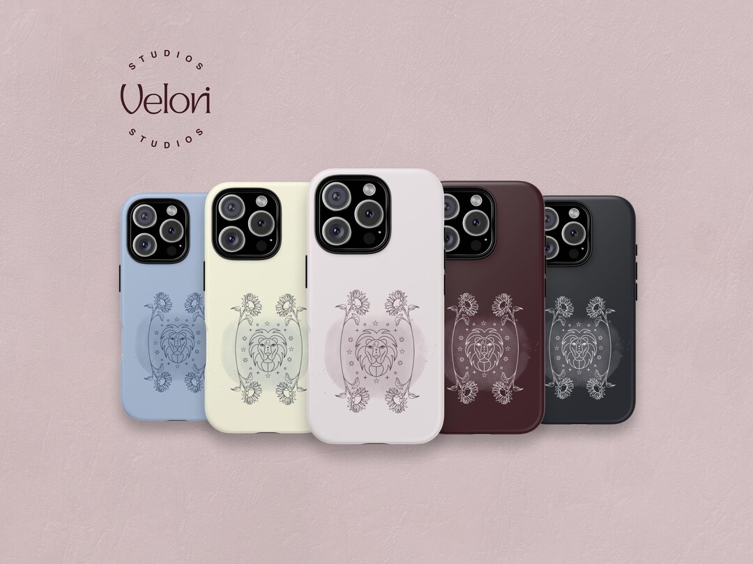 Leo Phone Case – Sunflower Birth Flower | Aesthetic Zodiac Gift Cover ...