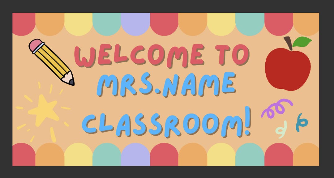 Teacher/classroom Custom Painted Banner - Etsy