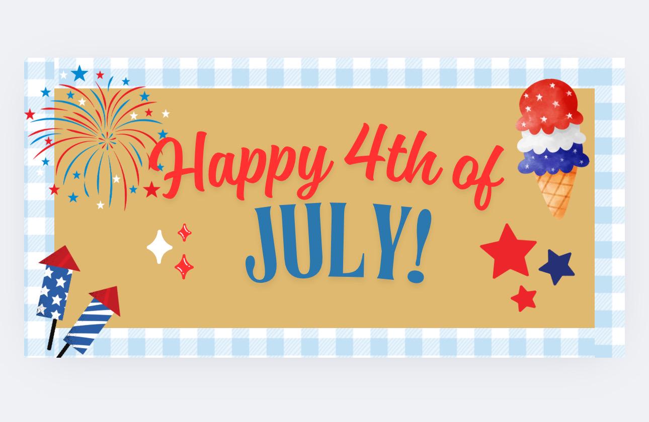 4th of July Painted Banner - Etsy