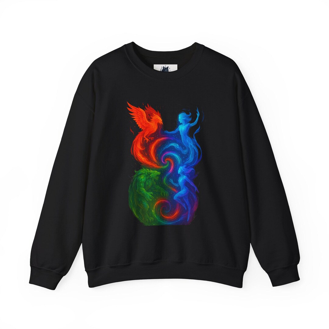 Elemental Dance Sweatshirt, Nature Lover Gift, Earth Wind Fire Water ...
