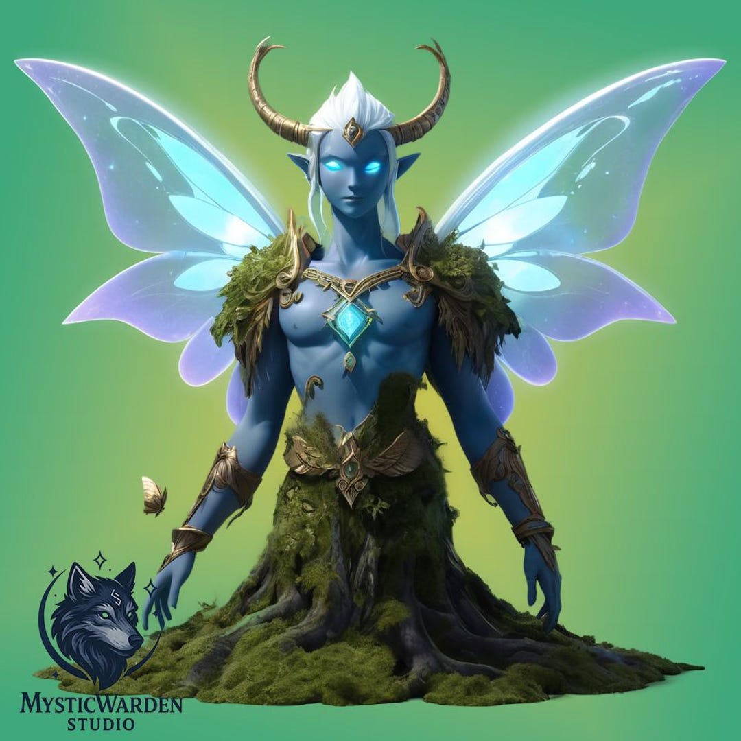 Mystical Forest Guardian – Fantasy Elven Spirit Art Print, Fairy ...