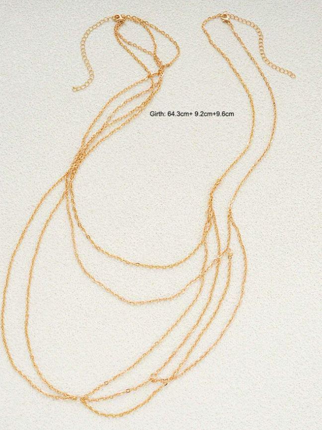 Minimalist Criss-cross Chain Body Chain Necklace for Women Summer Party ...