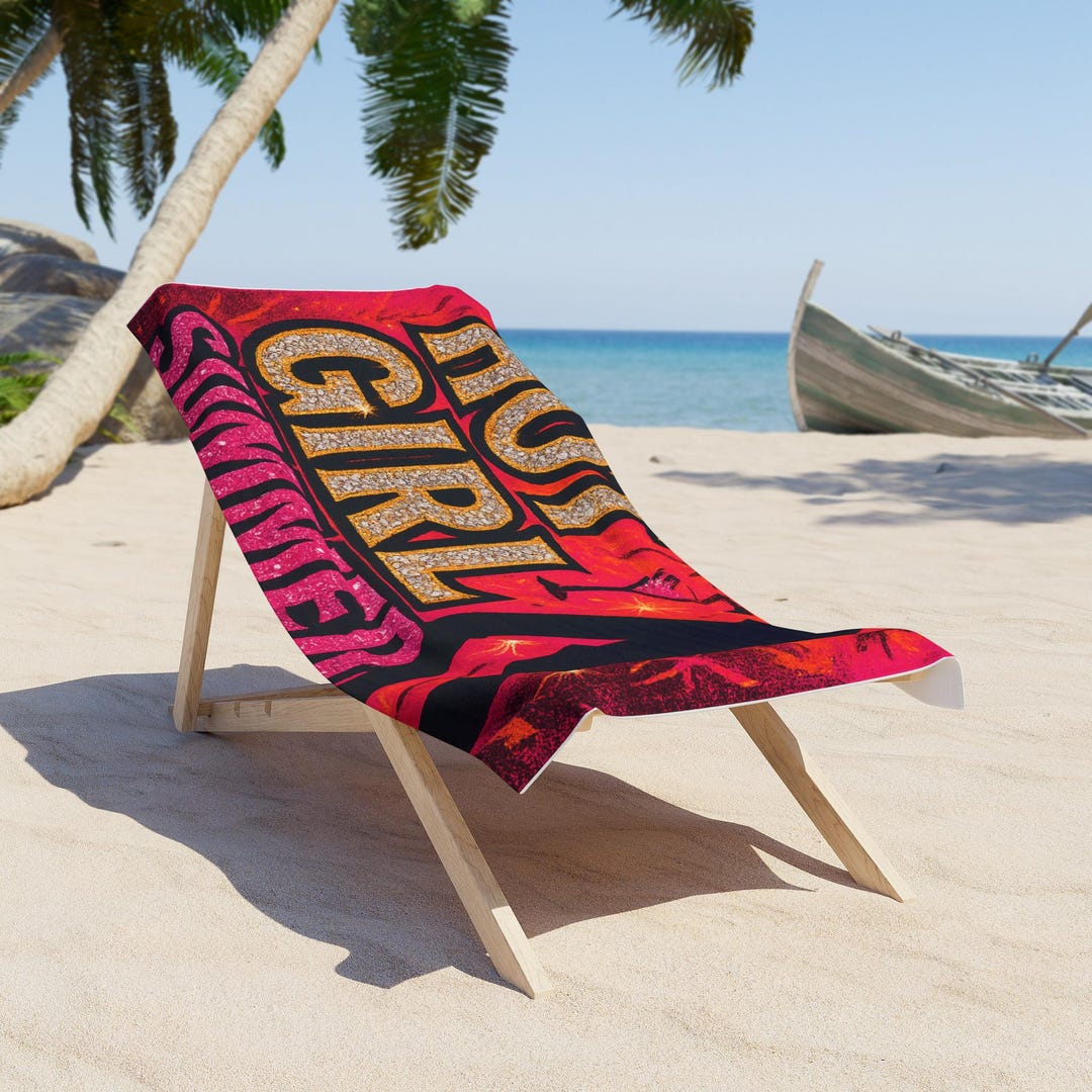 Hot Girl Summer Beach Towel - Fun, Colorful Towel for Pool Parties ...