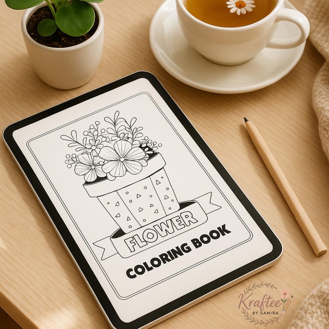 Flower Pot Affirmation Coloring Book | Printable Positive Quotes for ...
