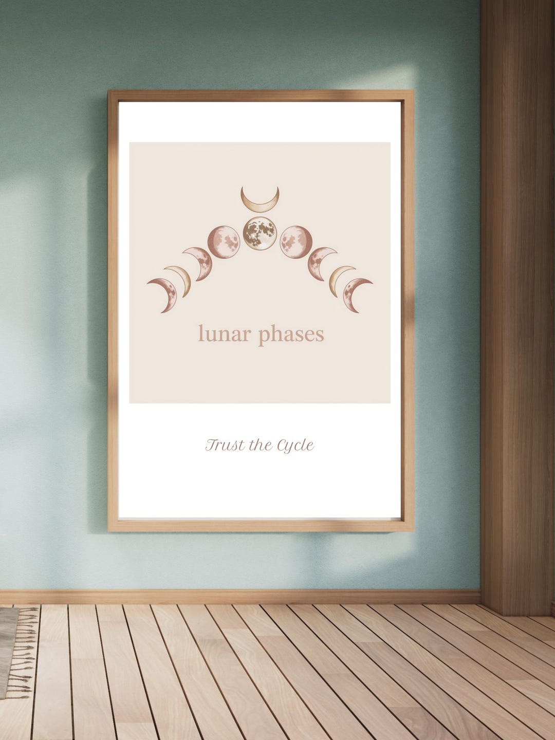Moon Phases Poster: Boho Lunar Cycle Wall Art (digital Download) - Etsy