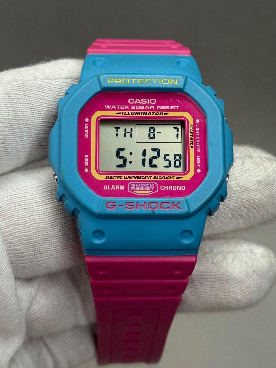 Rare CASIO G-shock Ads-5600tb-4bjf Throwback 80’s Pink Rare Edition NOS ...