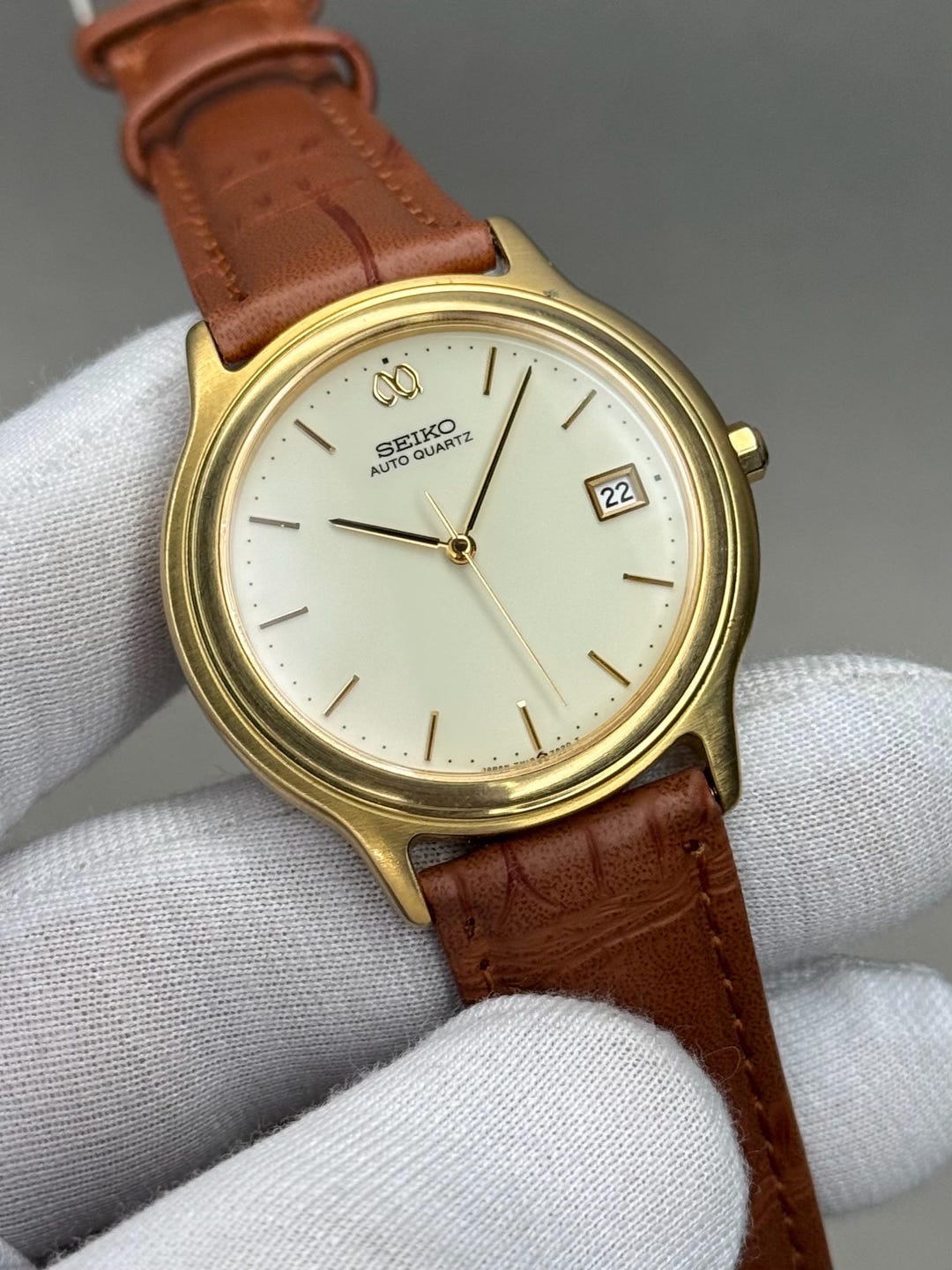 Rare SEIKO Auto-quartz 7M12-7A10 Vintage Men’s Watch | Stick Index Dial ...