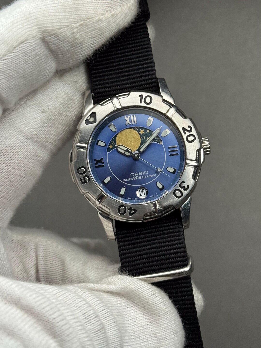 Rare Casio Marlin Moonphase MD-738 Quartz Men’s Watch - Etsy