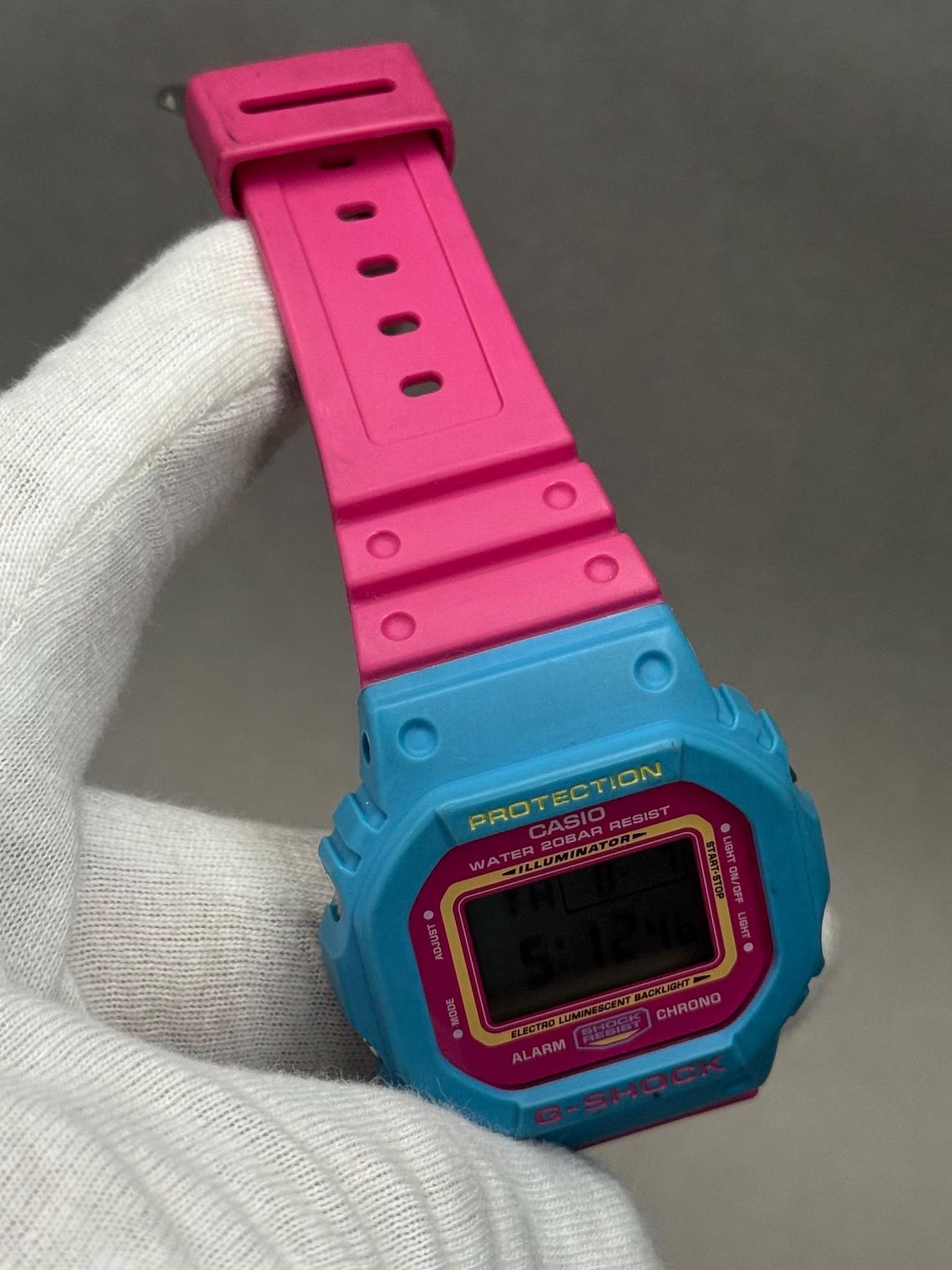 Rare CASIO G-shock Ads-5600tb-4bjf Throwback 80’s Pink Rare Edition NOS ...