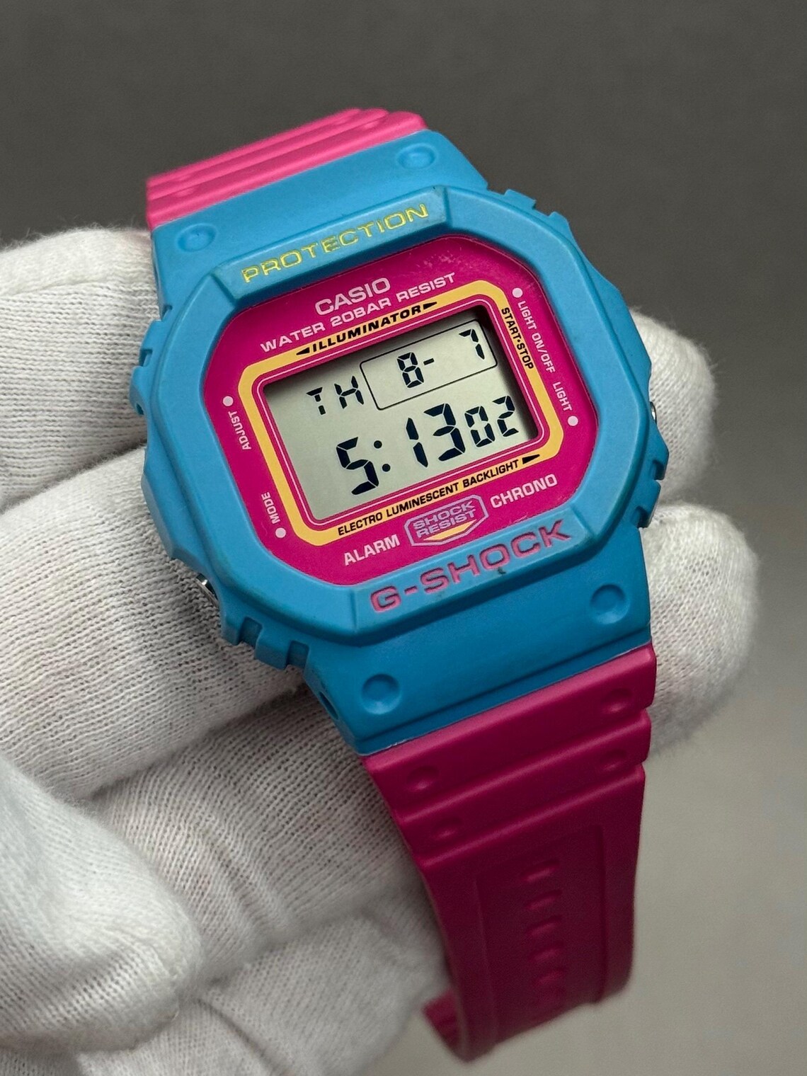 Rare CASIO G-shock Ads-5600tb-4bjf Throwback 80’s Pink Rare Edition NOS ...
