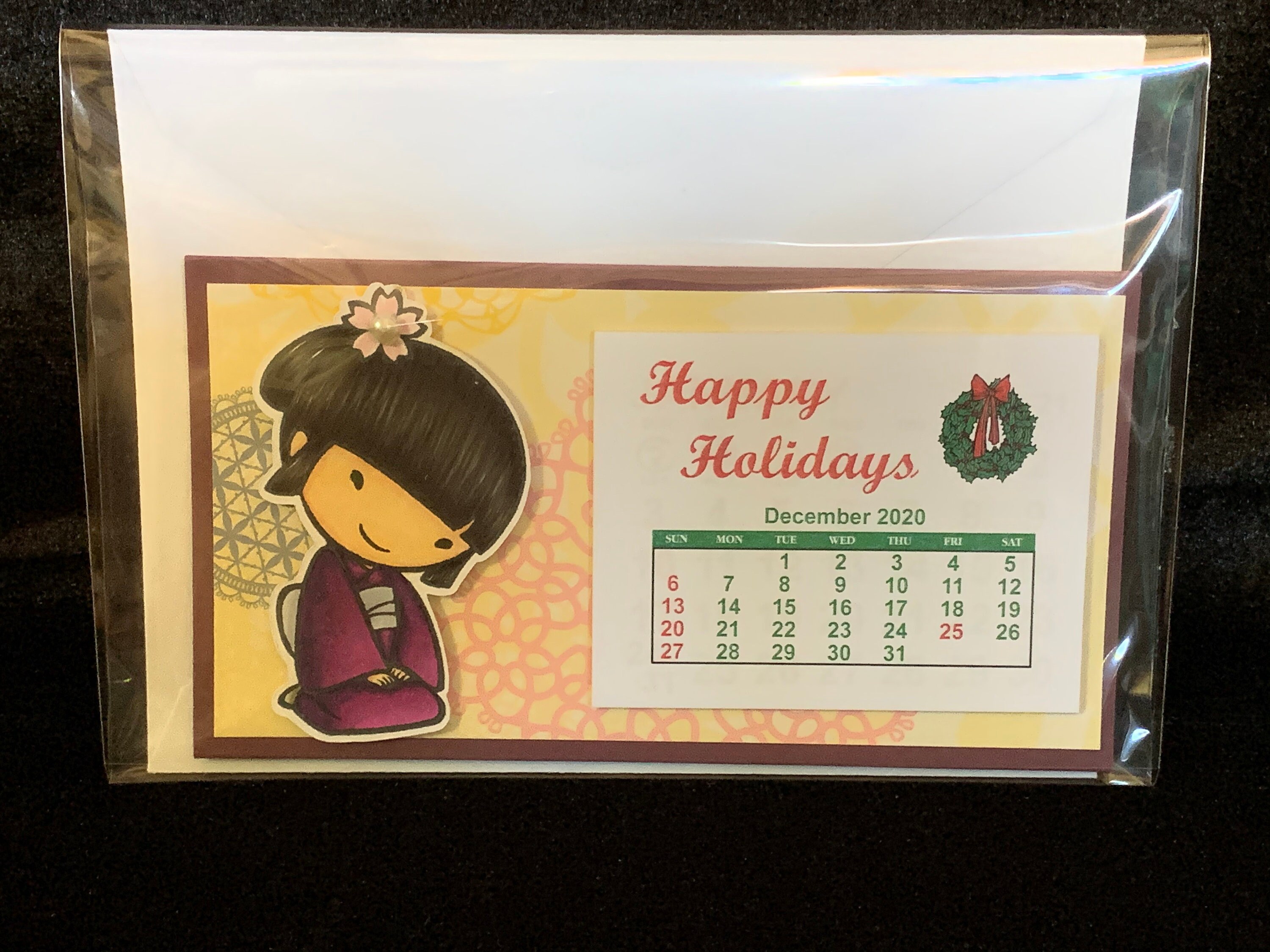Asian Girl with Envelope 2021 Desk Calendar Paper Paper & Party ...