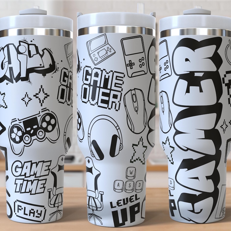 Gamer 40oz Stanley Png - Etsy