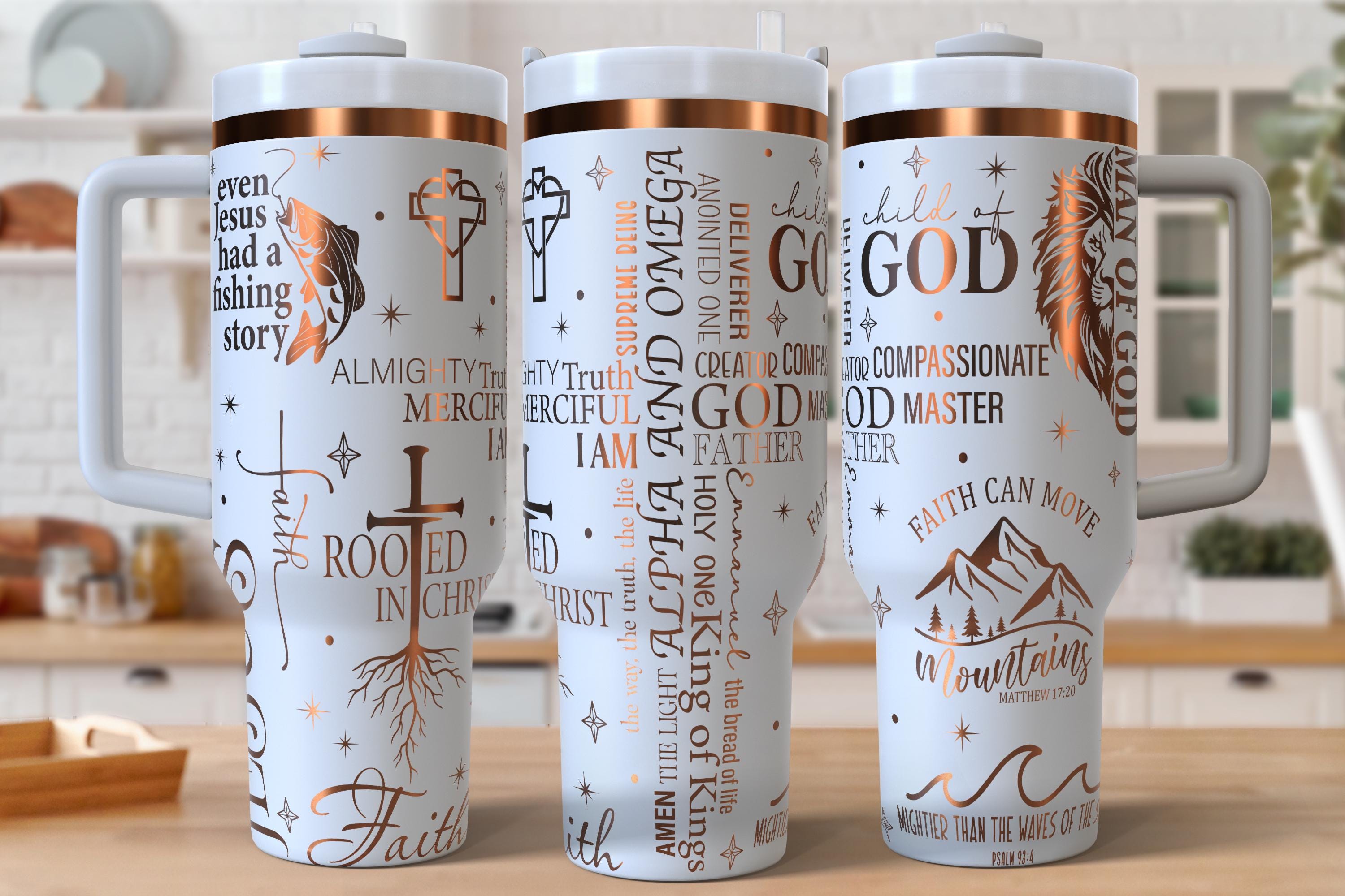 Christian Tumbler Laser Engraved Full Wrap Design for 40oz Tumbler SVG ...