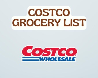 Ultimate COSTCO Grocery List | Printable - Etsy