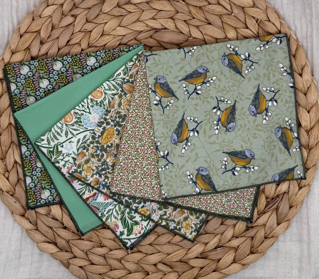 Handmade Designer Cotton Handkerchief – Green Fabric Hanky - Etsy