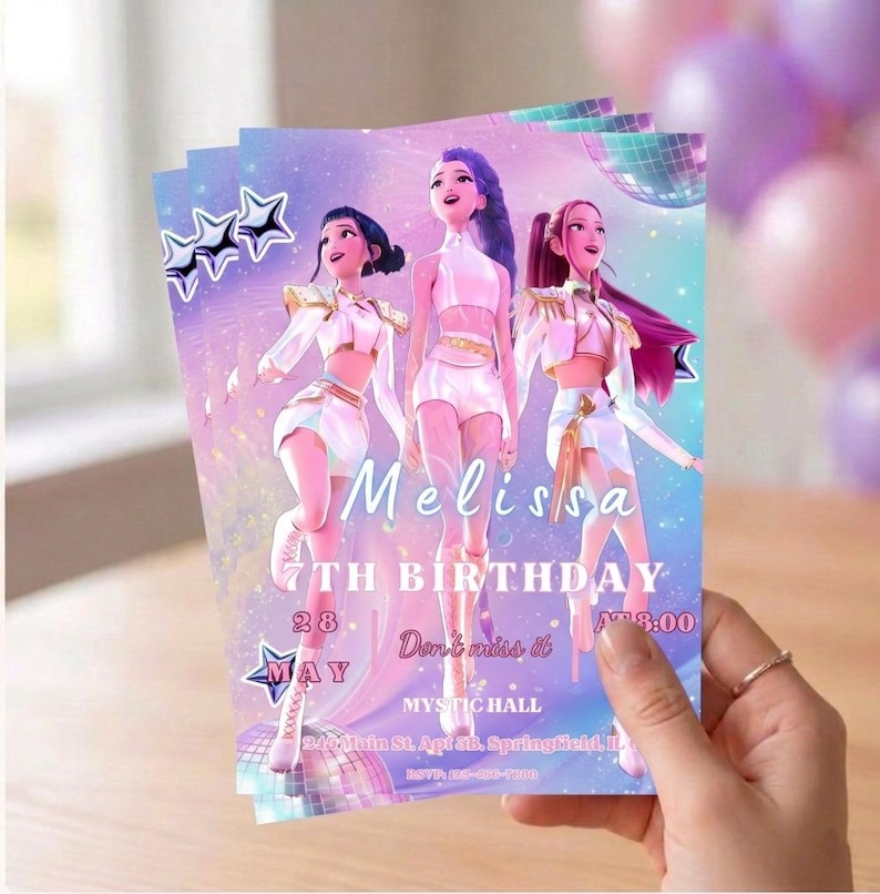 Personalized Birthday Invitation, Custom Party Invite, Physical Star ...