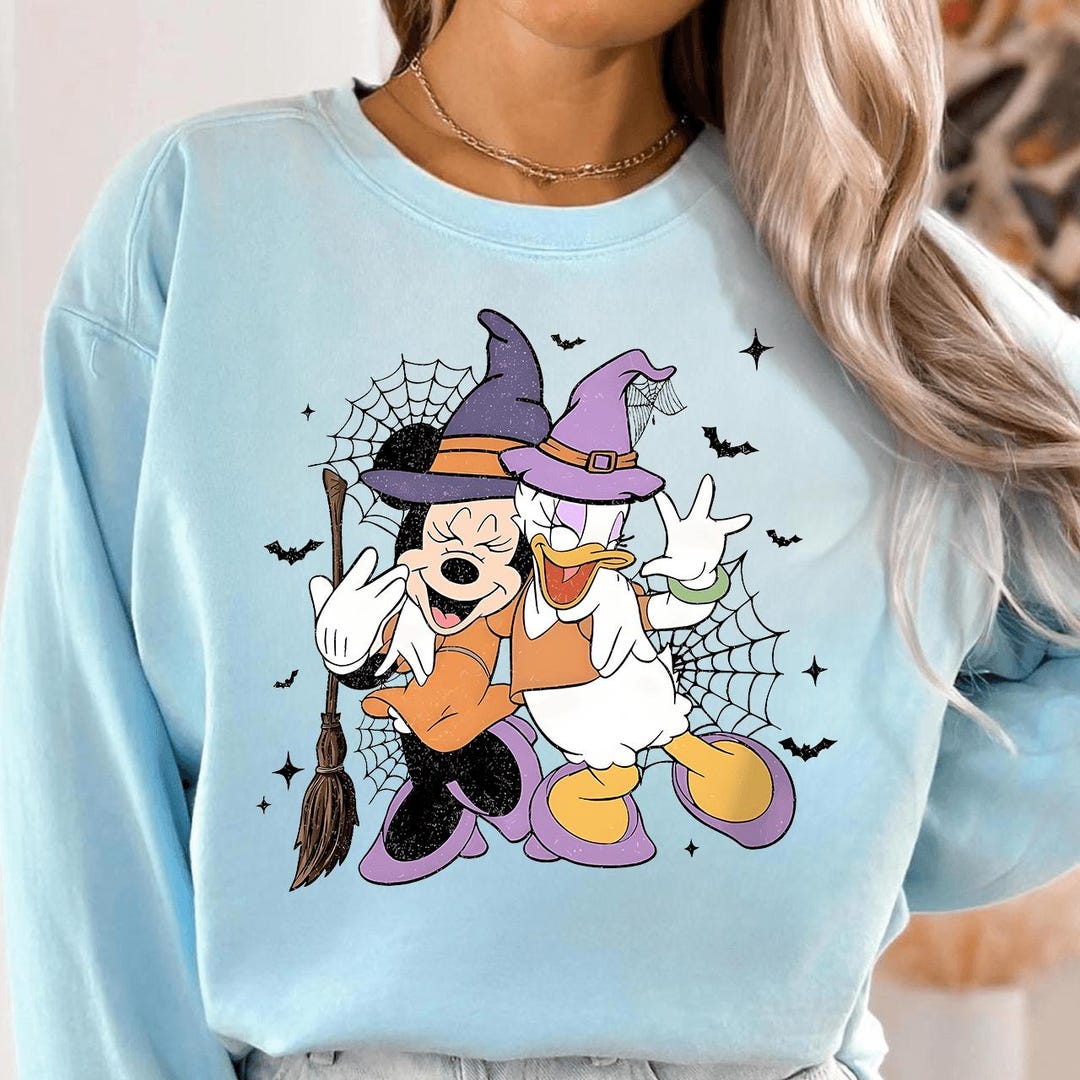 Minnie and Daisy Halloween PNG, Disney Witches Digital Design (digital ...