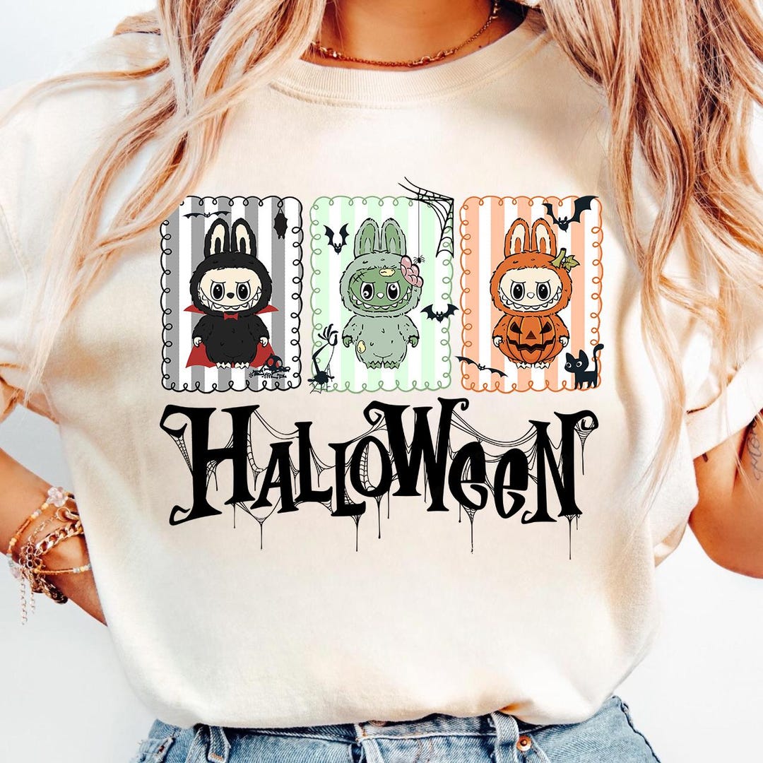 Labubu Halloween Clipart PNG Bundle, the Wicked Spooky Monster Elements ...