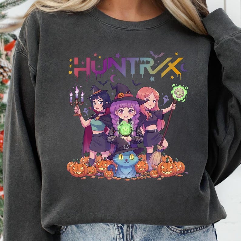 Spooky Huntrix Halloween PNG, Kpop Demon Hunters, Anime Lover Gift ...