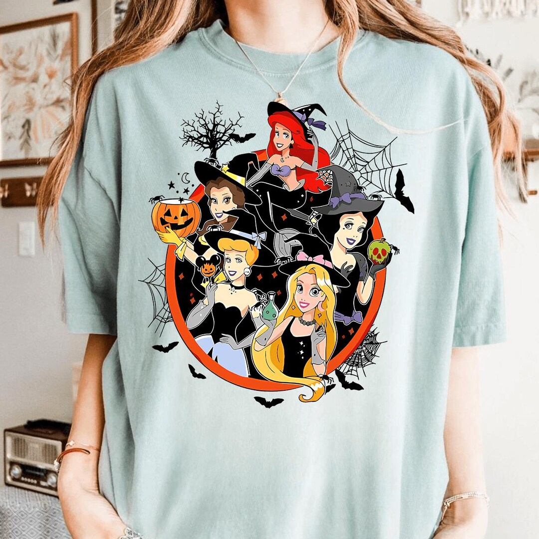 Disney Princesses Witches Circle Halloween PNG, Ariel Rapunzel ...