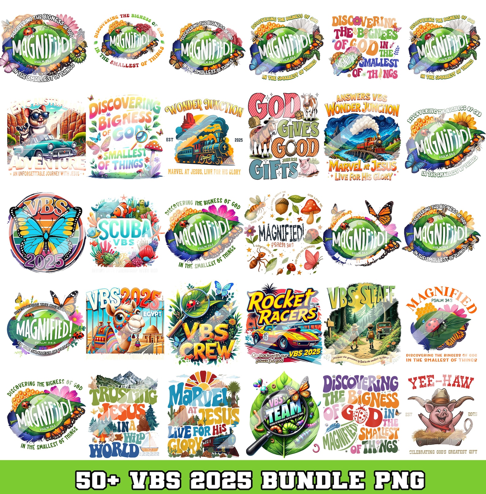 50+ Files VBS 2025 Bundle PNG, VBS Crew Png, Bible Summer Camp ...