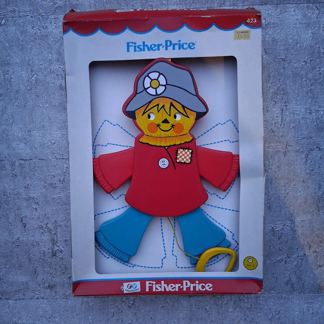 Vintage Fisher Price • Scarecrow Cot Toy Pull String • 1970's - Etsy