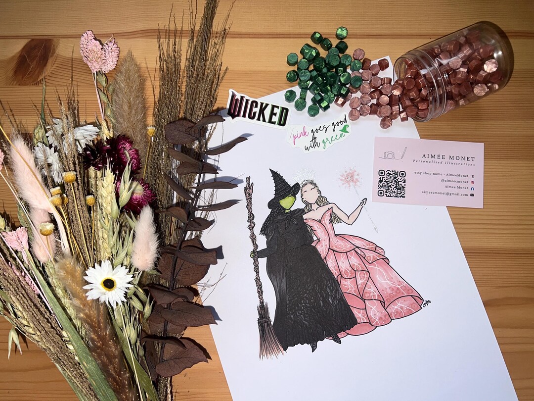 Wicked Musical Illustration Art Print: Hand-drawn, Defying Gravity - Etsy