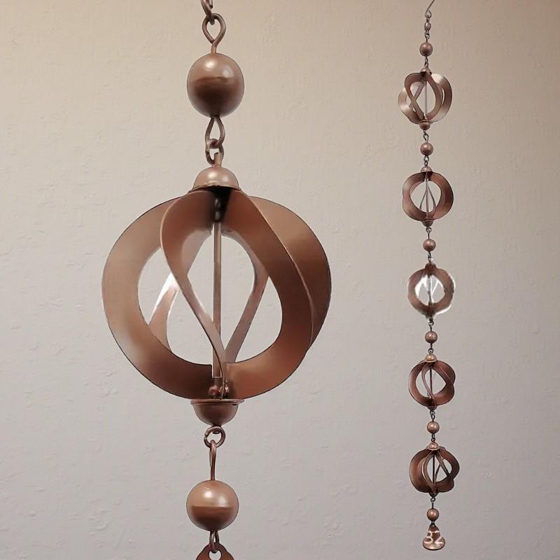 Rotating Rain Hanging Drainage Chain Pine Cone & Umbrella Design ...