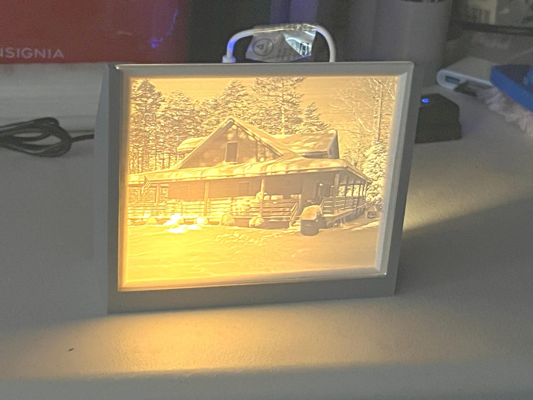 Personalized Lighted Lithophane Photo Box: Custom Memory Gift (5.25x4 ...