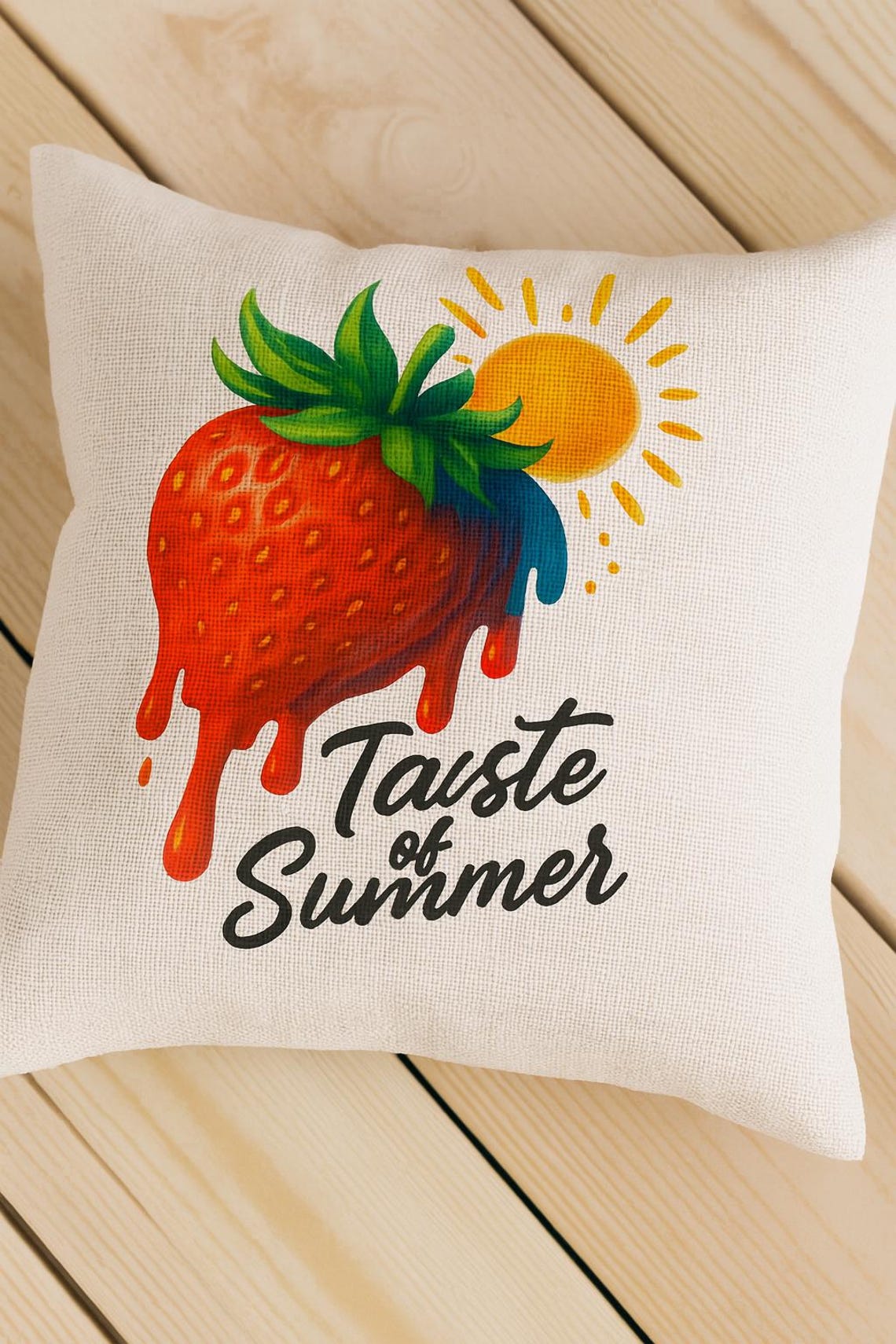 Melting Strawberry PNG: Taste of Summer Graphic Tee Design (digital ...