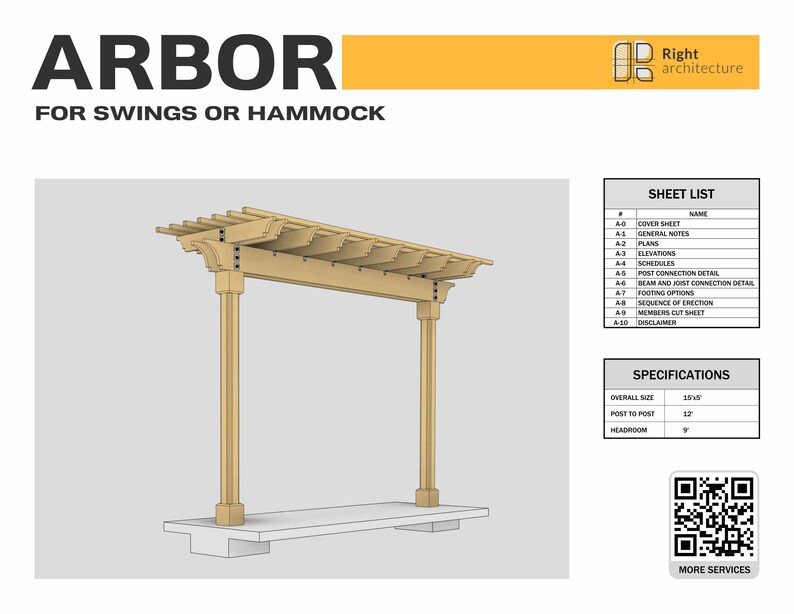 Modern Outdoor Swing Arbor Plan – DIY Woodworking Blueprint (PDF ...