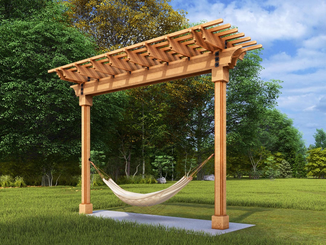 Modern Outdoor Swing Arbor Plan – DIY Woodworking Blueprint (PDF ...