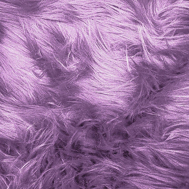 Purple Shaggy Faux Fur Fabric: Lavender, Lilac, Deep Purple - Costume ...
