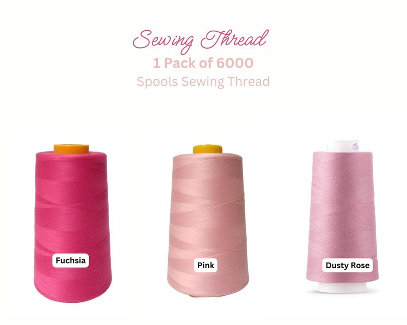 6000 Yard Polyester Thread Cone – Durable Sewing Thread for Machine ...