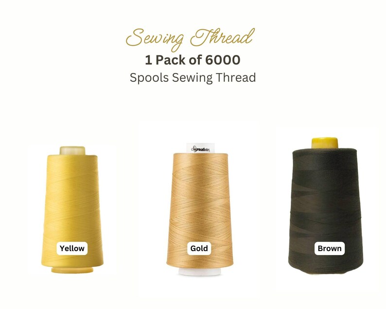 6000 Yard Polyester Thread Cone – Durable Sewing Thread for Machine ...