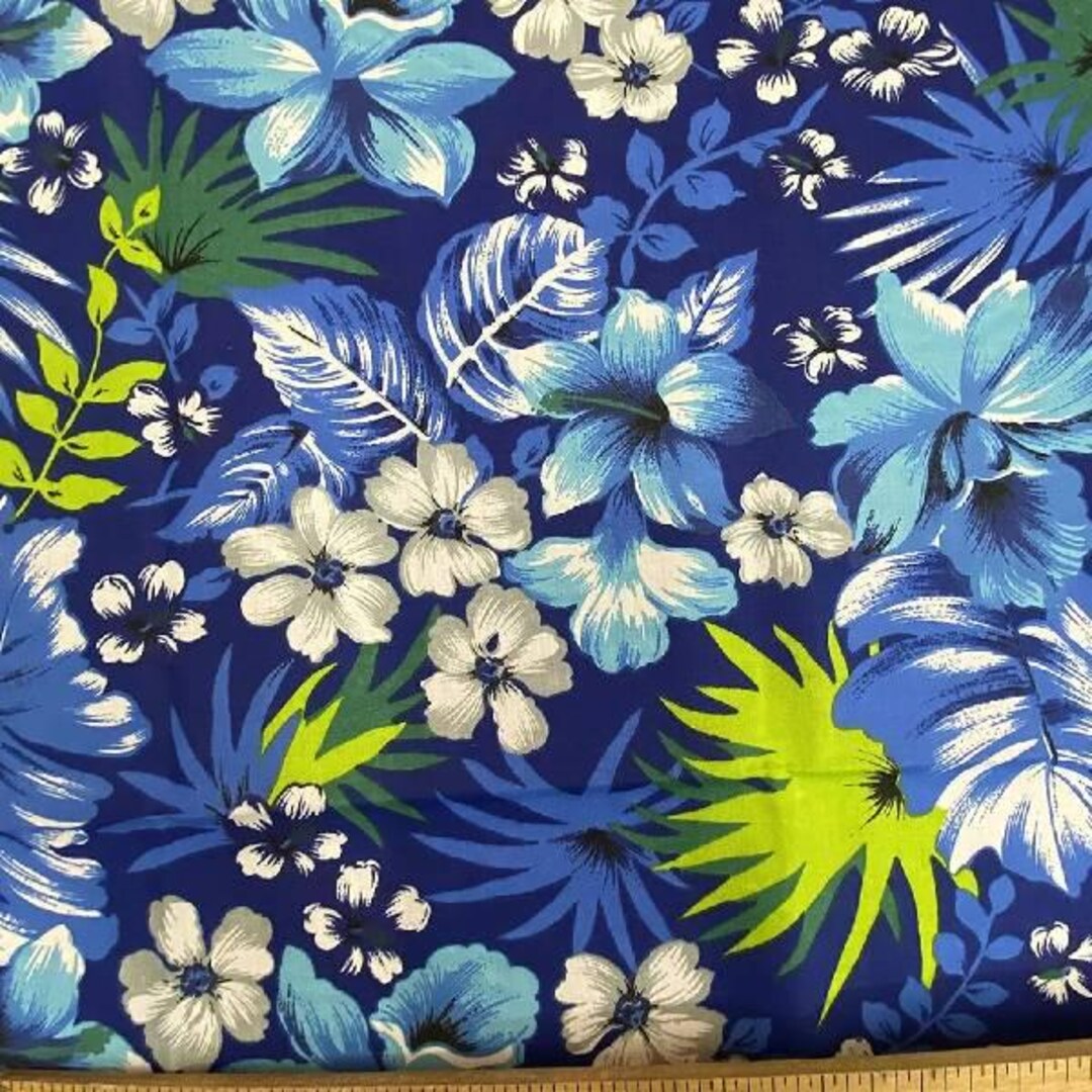 Hawaiian Floral Fabric by the Yard – Tropical Flower Print Fabric for ...